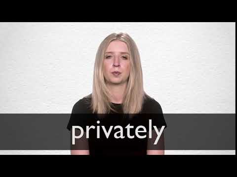PRIVATELY definition and meaning | Collins English Dictionary
