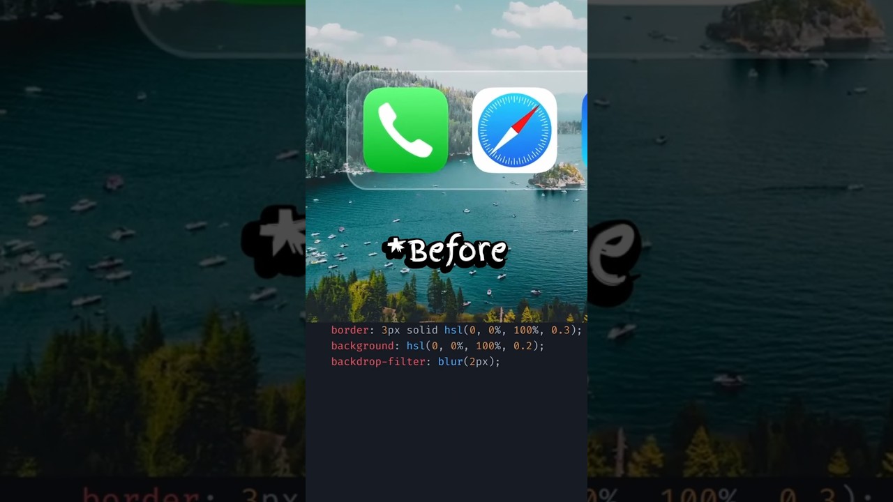 Apple Liquid Glass with 4 lines of CSS