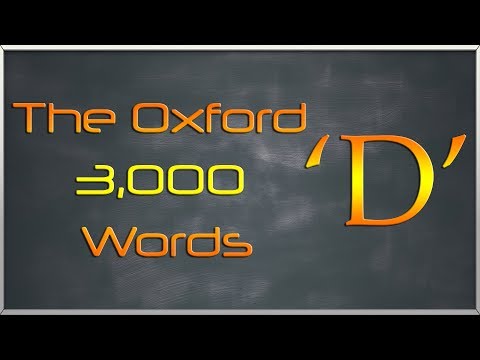 The Oxford 3000 Words List - Words starting with Letter 'D' - Learn English Words Vocabulary