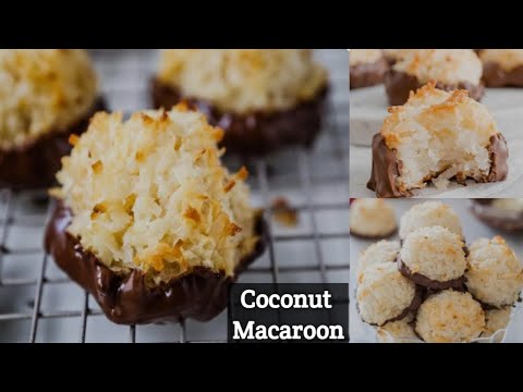 The Best Coconut Macaroons Recipe| Easy No Flour Cookie Recipe| Coconut Cookies Recipe in Hindi|