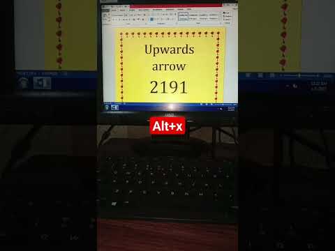 Upwards arrow symbol in ms word #short #shorts