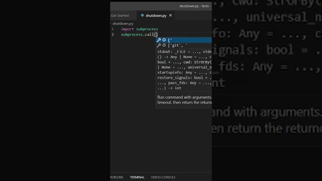 how to shutdown your pc using python!! #shorts