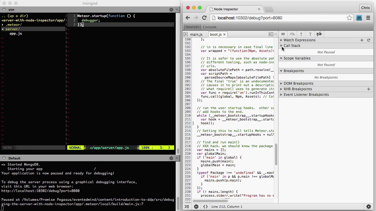4  Debugging the Server with Node Inspector