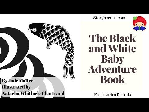 THE BLACK AND WHITE BABY ADVENTURE BOOK - Read along animated black & white picture book for babies