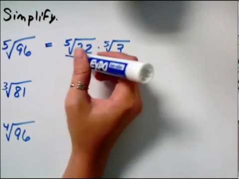 Simplifying a higher root of a whole number
