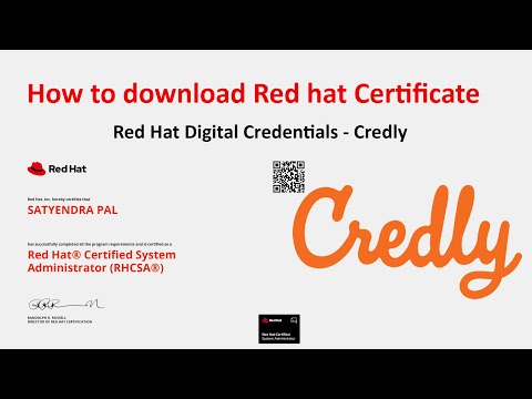 How to download Red hat RHCSA, RHCE, Openshift, Openstack Certificate | Digital Credentials - Credly