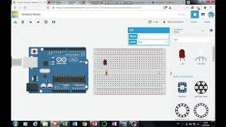 LED Blinking using Arduino simulation app