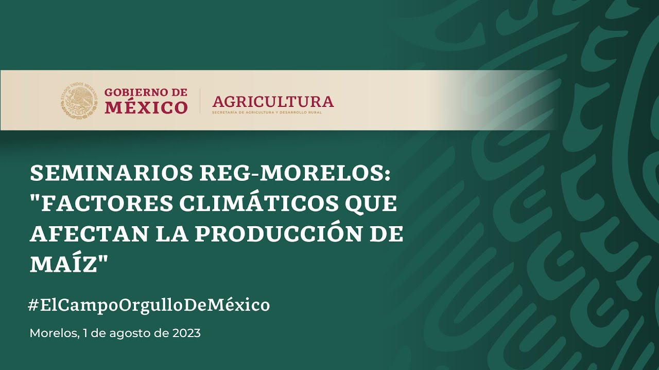 Seminarios Reg-Morelos: Factores climáticos que afectan la producción de maíz
