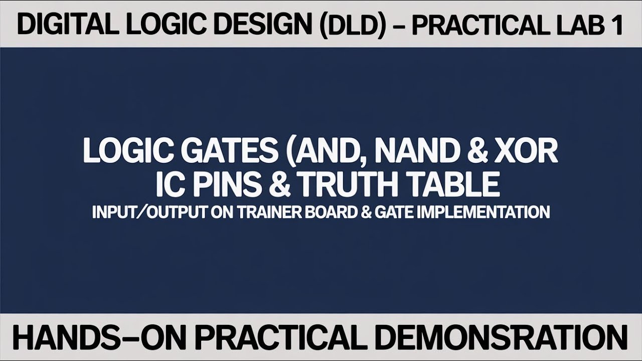 Lab #1  | Digital Logic Design DLD – Logic Gates AND, NAND & XOR) |  Practical Part
