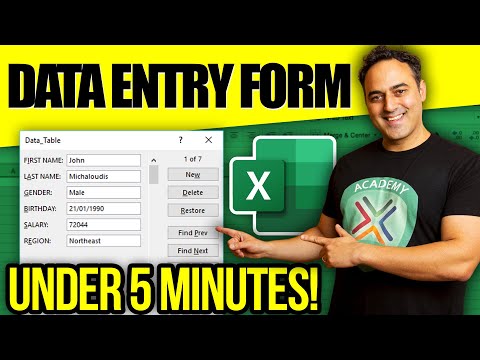 Create an Excel Data Entry Form in UNDER 5 Minutes!