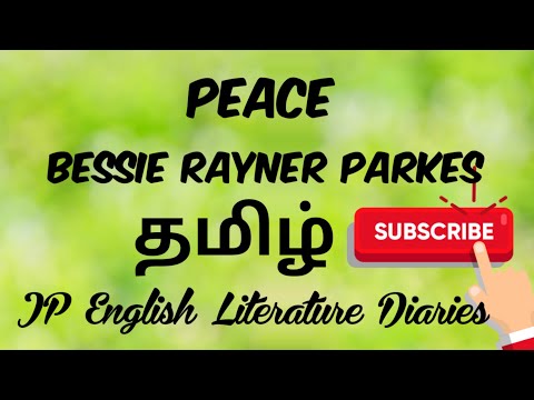 Peace by Bessie Rayner Parkes Summary In Tamil