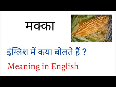 makka ko english mein kya kahate hai | makka meaning in english