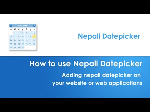 How to use Nepali Datepicker on your website or web applications | sajanmaharjan.com.np