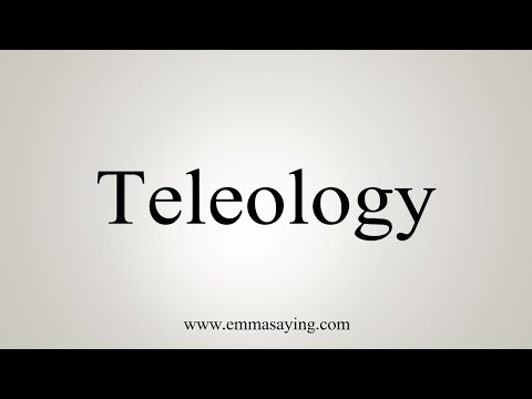 How To Say Teleology