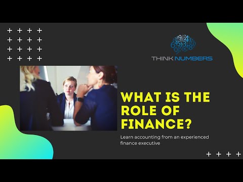 What is the role of Finance?
