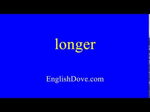 How to pronounce longer in American English.