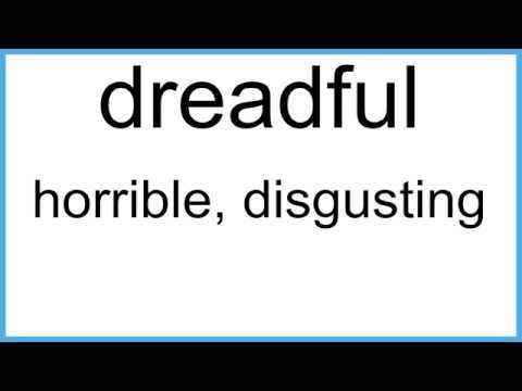 dreadful The New English Dictionary meaning | Vocabulary for Kids | Children's Dictionary