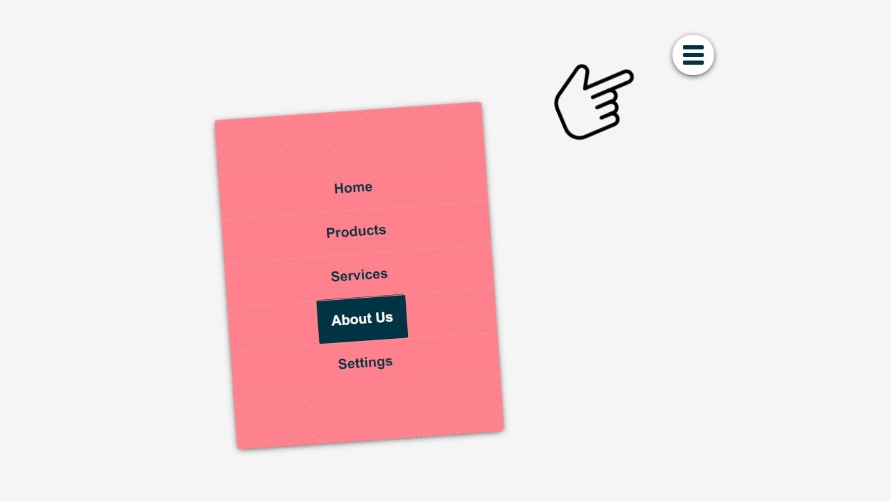 Animated Floating Hamburger with Navigation menu using  Pure CSS | HTML&CSS | CodeEra