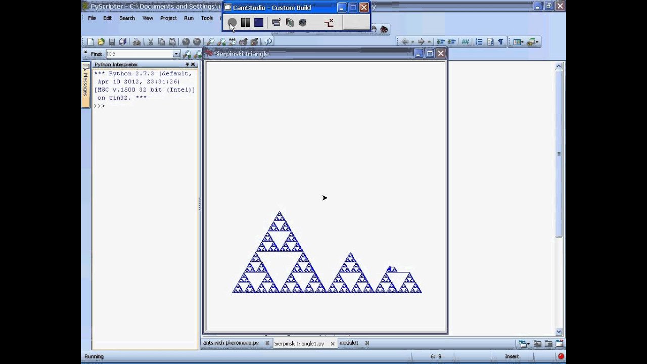 Sierpinski-Triangle fractal with Python turtle