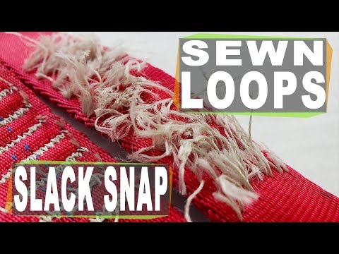 My 1st break test video! Sewn loops on slackline webbing