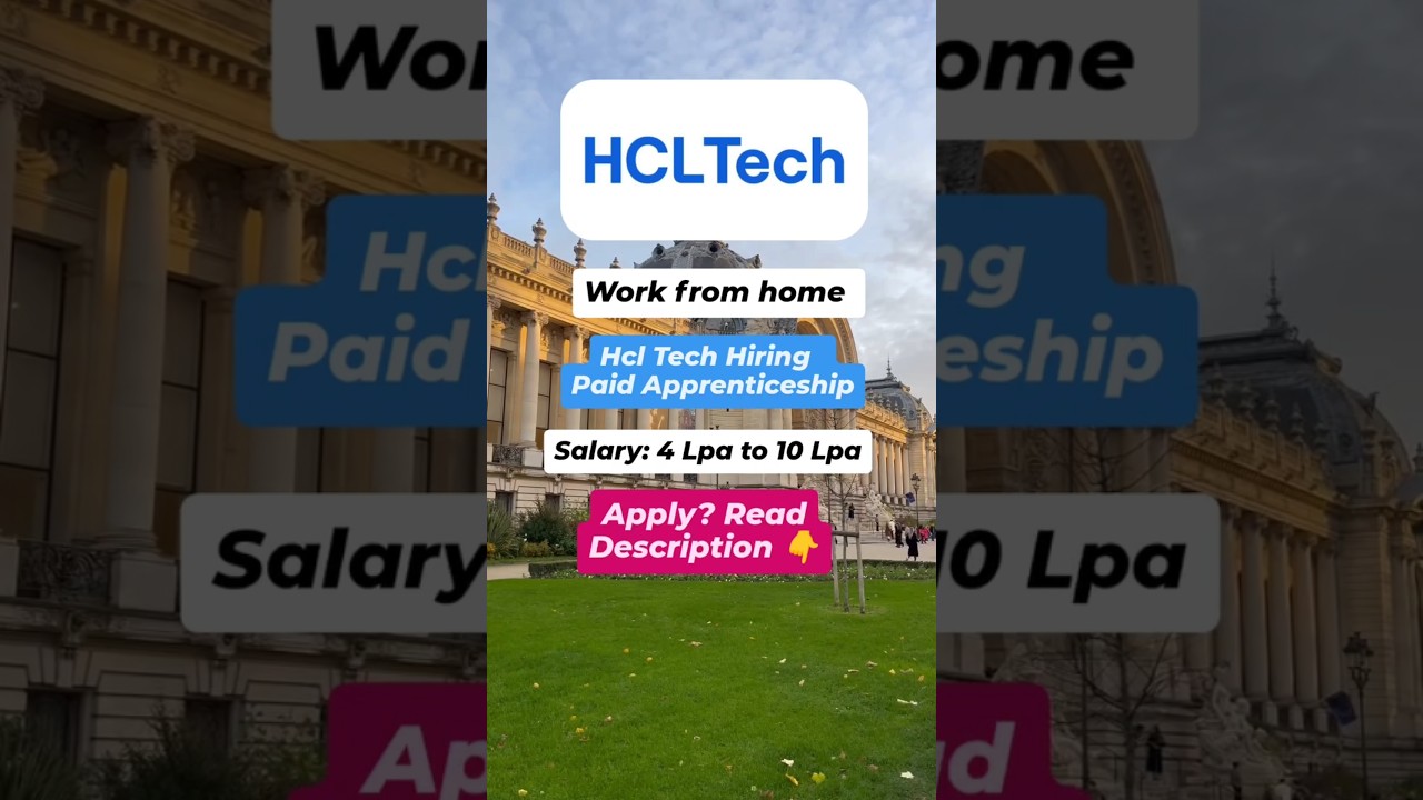 HCL Tech hiring work from home #hcljobs