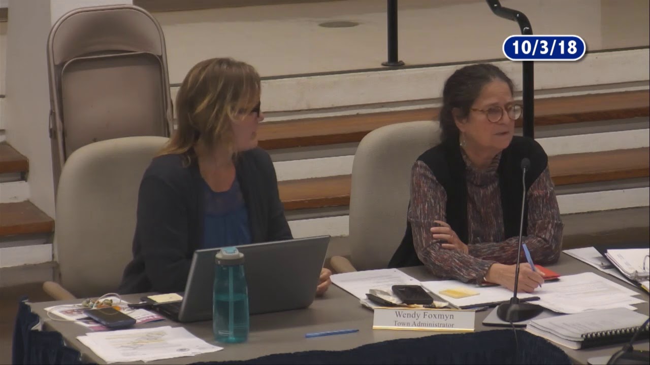 Deerfield Selectboard - October 3, 2018