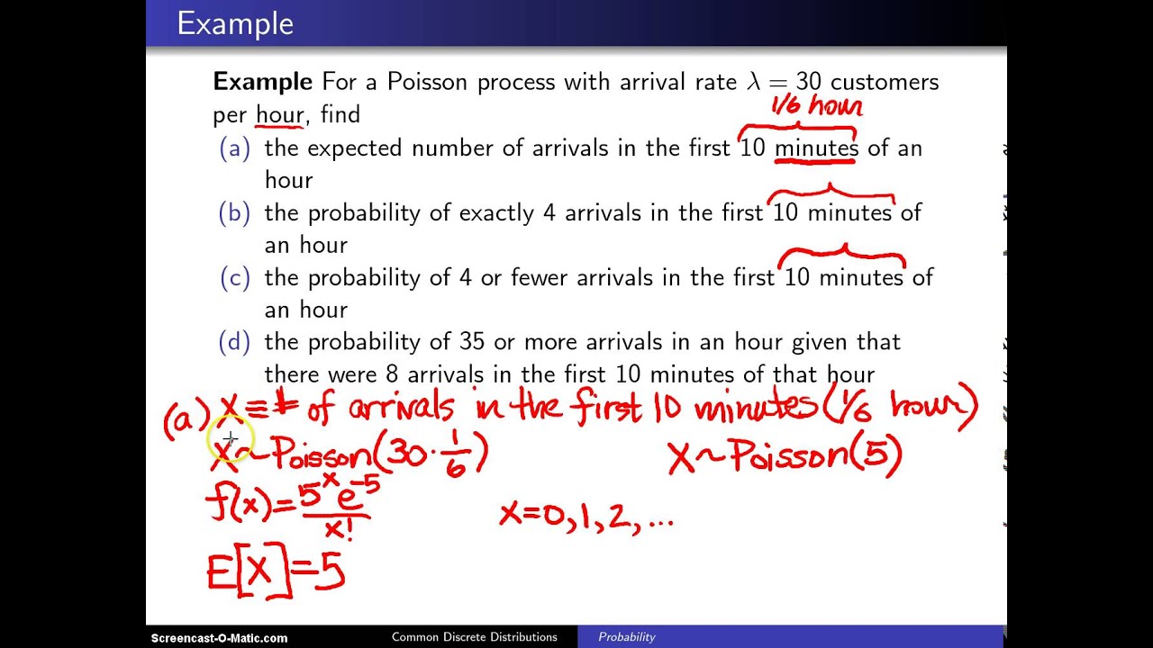 Poisson processes -- Example 1