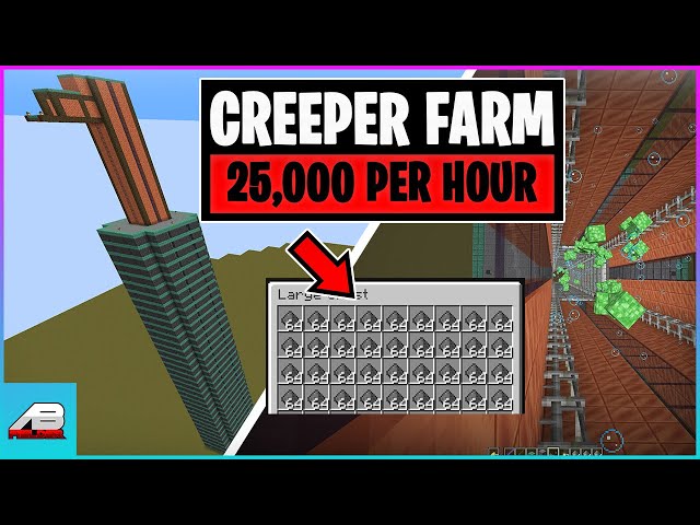 32k Per Hour Gunpowder Creeper Farm - By Abfielder Minecraft Map