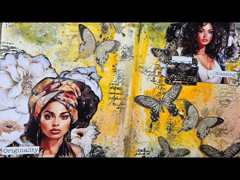 Art Journaling with 3Quarters Golden Ebony #3quarterdesigns #sacsjun25 #mixedmedia #artjournaling