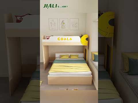 Customization Yellow dog kids bunk bed with wardrobe๐ฅ๐ฅ๐ฅ