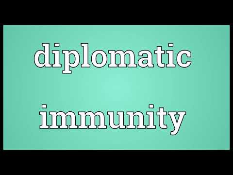 Diplomatic immunity Meaning