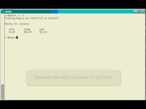 db2top: Memory screen and db2mtrk