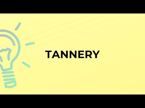 What is the meaning of the word TANNERY?