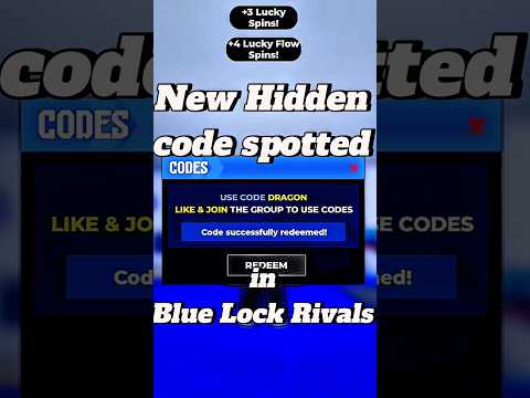 New Hidden codes in Blue Lock Rivals #roblox#bluelockrivals #bluelockrivalscodes#bluelockrivalscode