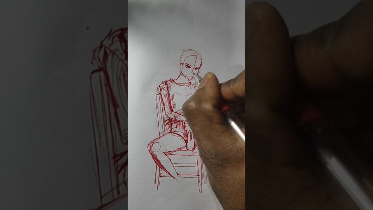 Gesture drawing practice ✍️ #shorts