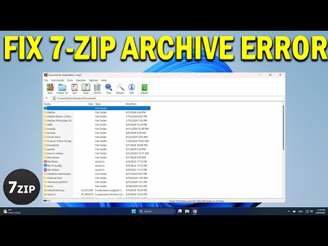 How To Fix 7 Zip Cannot Open File as Archive Error on Windows PC - Quick Fix