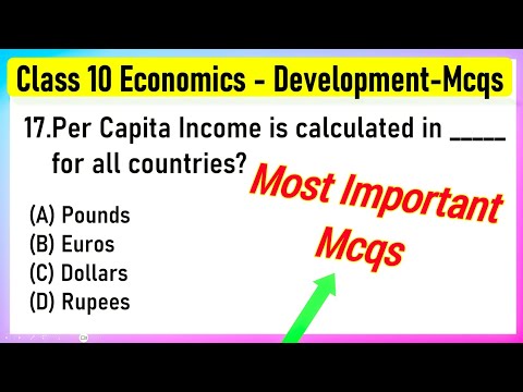 Class 10 Economics MCQs | Development Chapter 1 | Social Science 10 MCQs 2023-24