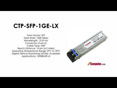 CTP-SFP-1GE-LX | Juniper Compatible 1000BASE-LX SFP 1310nm 10km SMF