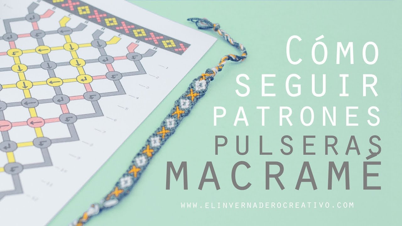 Cómo seguir patrones de pulseras de macramé o de nudos | Manualidades