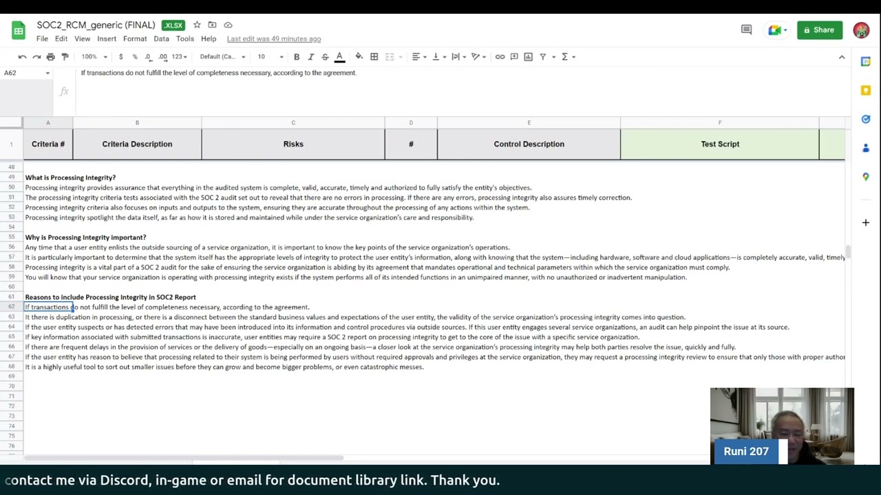AICPA SOC2 TSP Processing Integrity