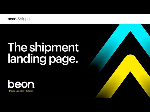 Beon Shipper The Shipment Landing Page
