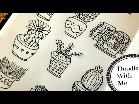 How to Draw Cute and Easy Succulent Doodles | Doodle with Me