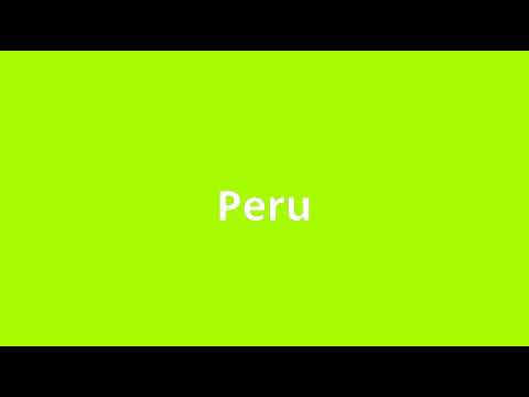 what is the meaning of Peru.