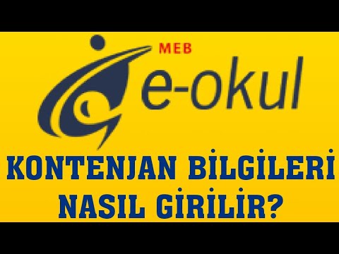 E-Okul Kontenjan Bilgileri Nasıl Girilir?