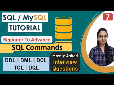 7-SQL Commands| Example | DDL, DML, DQL, DCL and TCL Commands in SQL | Interview Questions