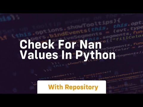 check for nan values in python
