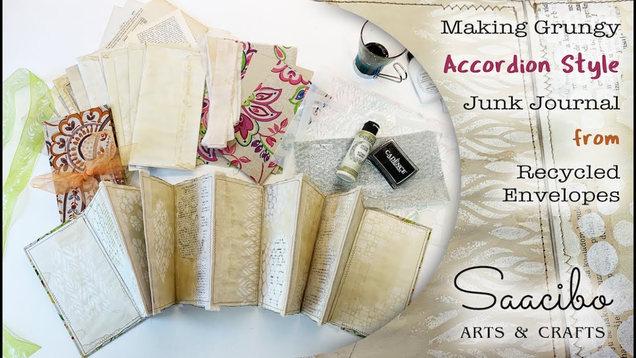 Accordion Style Junk Journal From Recycled Envelopes #envelopejournal