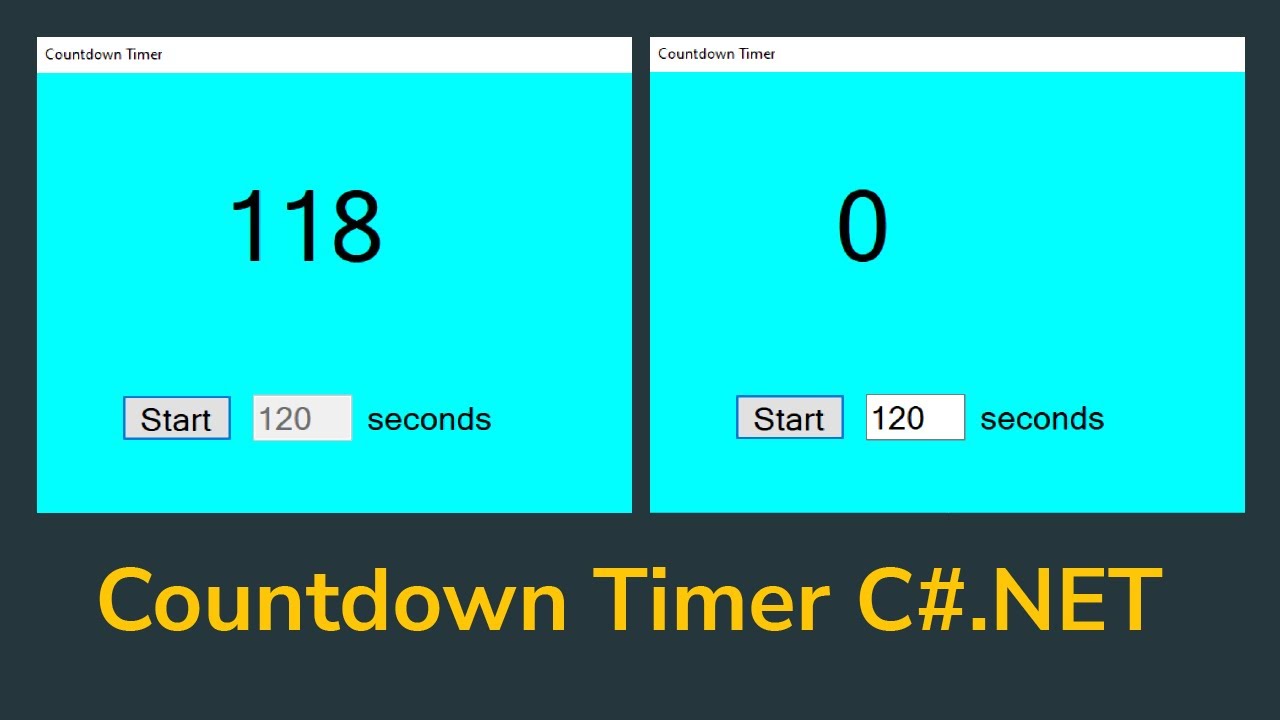 How to create a Countdown Timer using C#.NET | Windows Form Tutorial