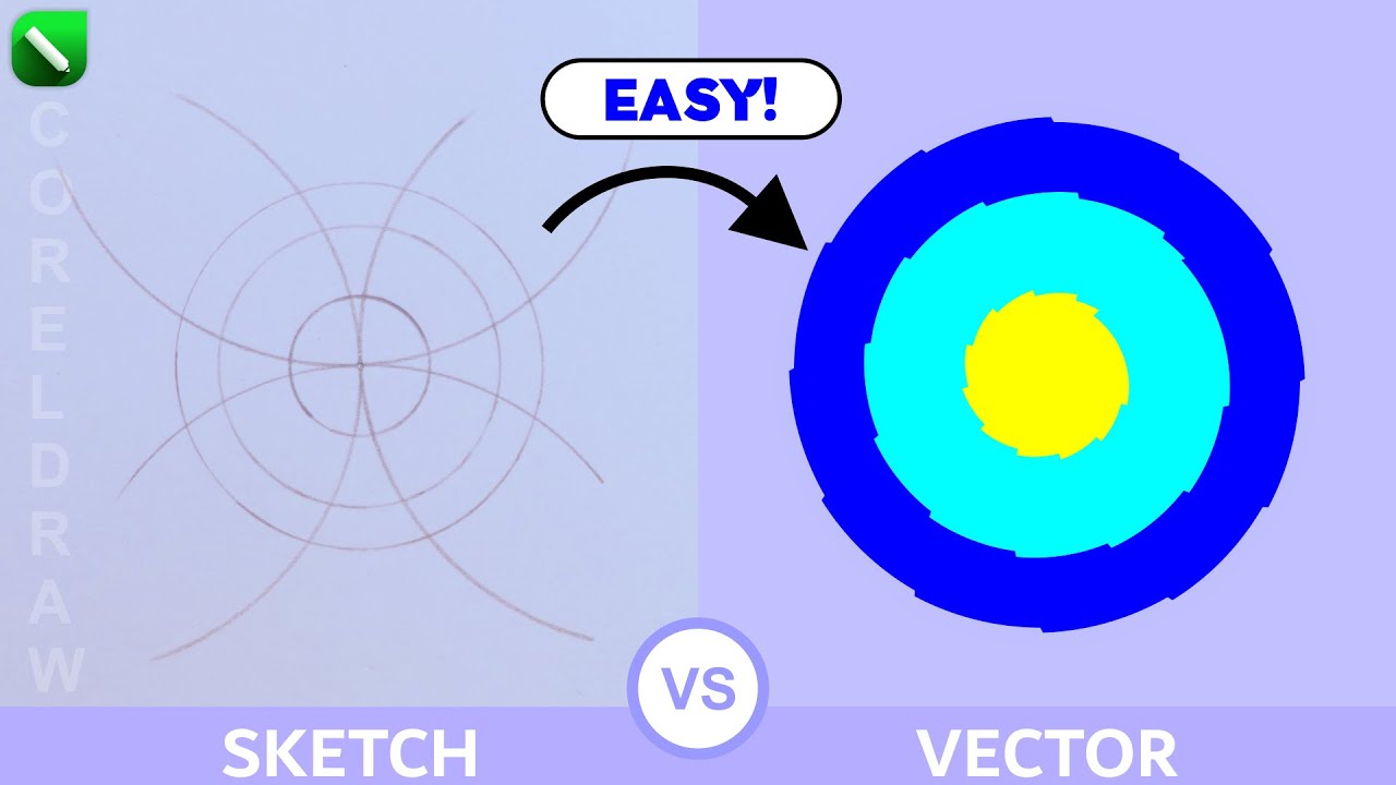 CorelDraw Tutorial: Sketch to Vector Design (HD) 2025 - Easy Graphic Designing Tutorial