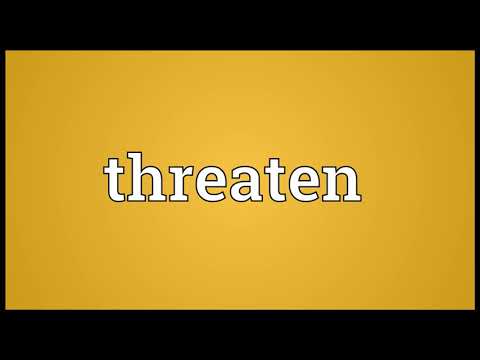 threaten meaning in English